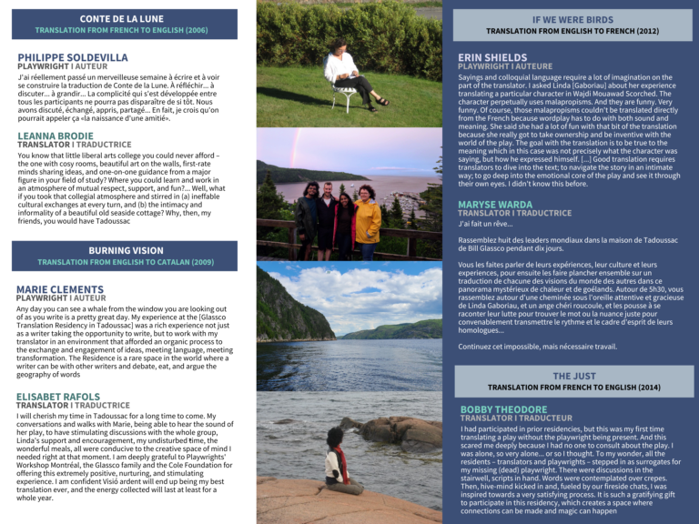 Playwrights' Workshop Montréal - explore our programs