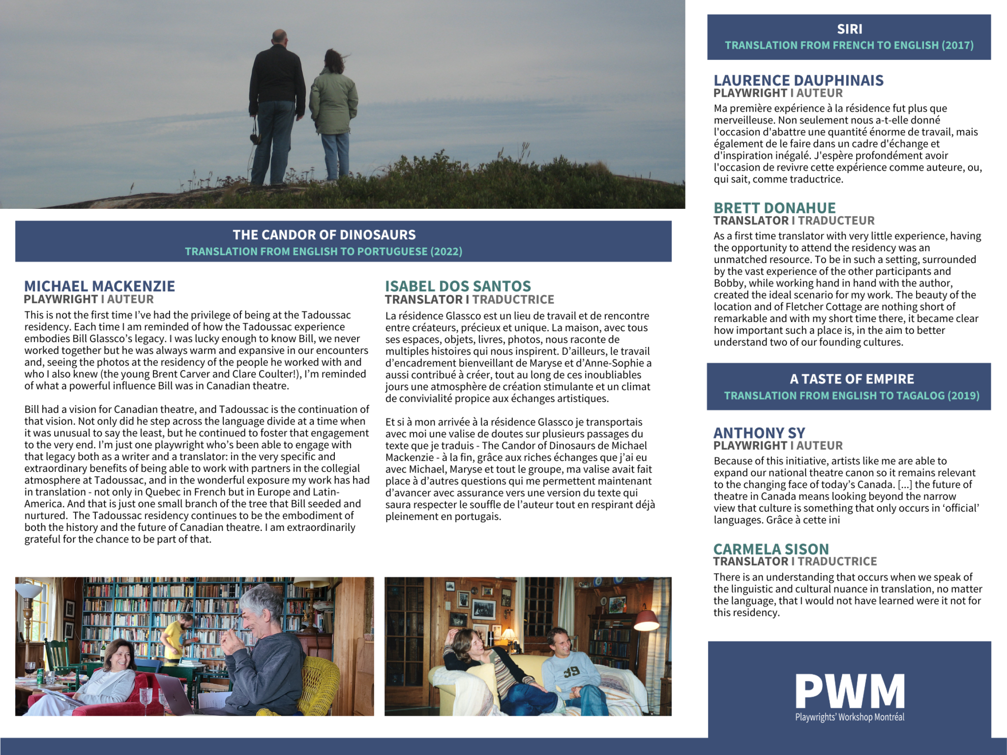 Playwrights' Workshop Montréal - explore our programs